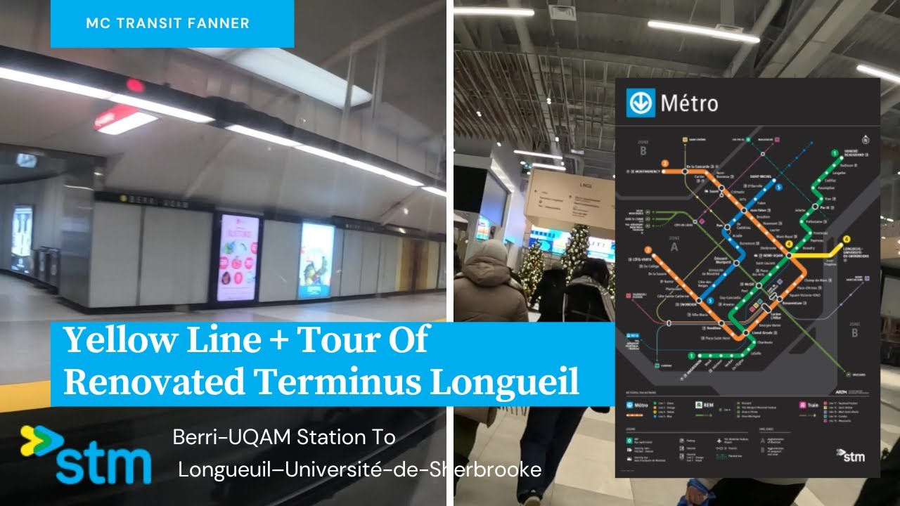 STM Montreal Metro Line 4 Yellow - Berri–UQAM To Longueuil–Université ...