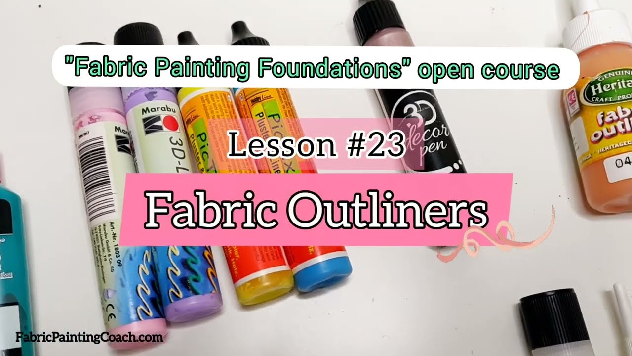 Outliners for fabric | How to use Textile Liners - YouTube