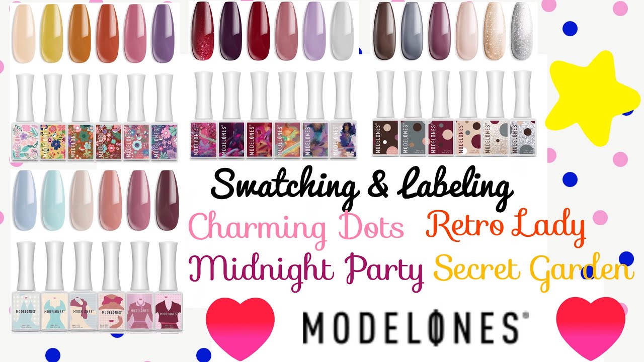Swatching & Labeling | Modelones Newest Gel Collections - YouTube