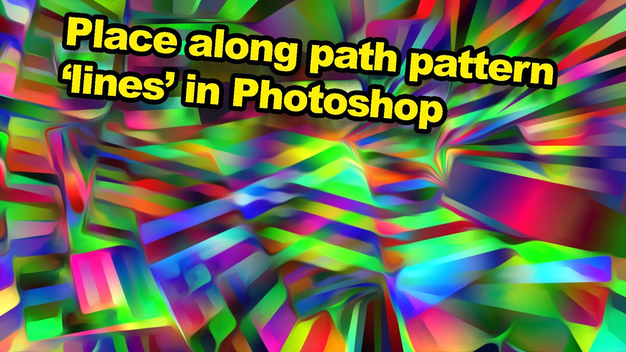 Photoshop place along path 'line' pattern fill designs tutorial - YouTube