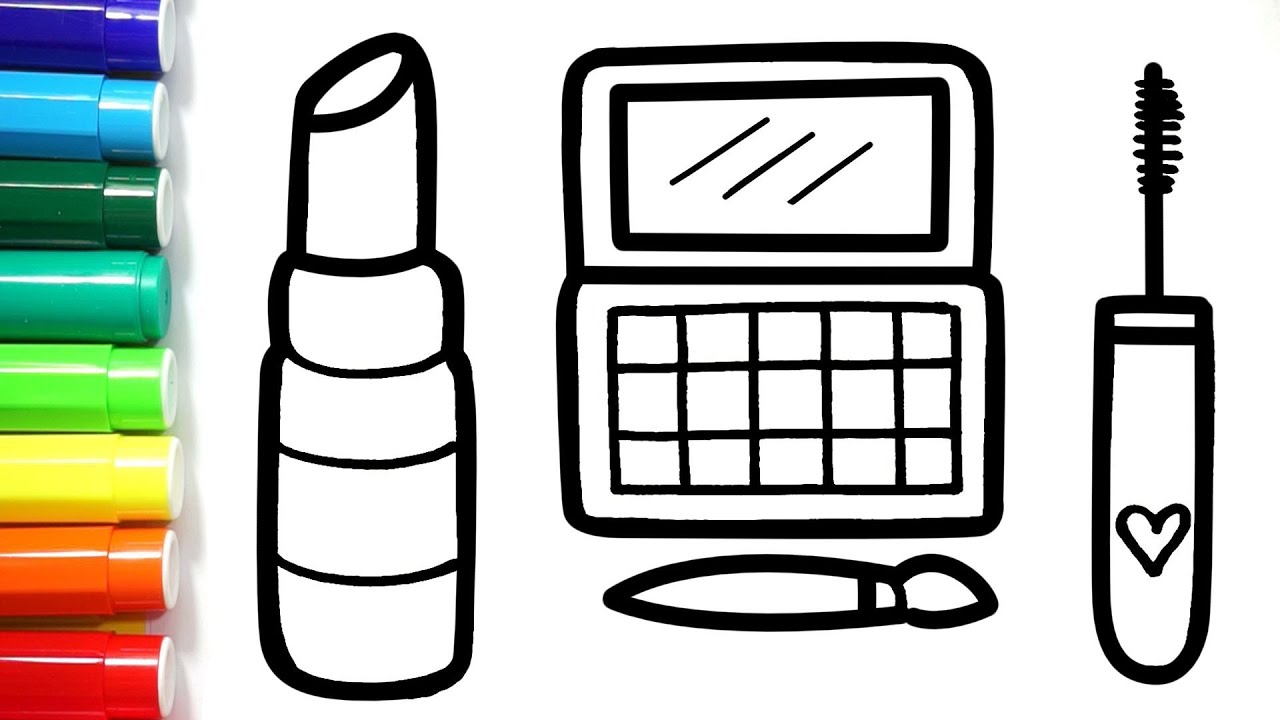 How to draw cosmetics for children - YouTube