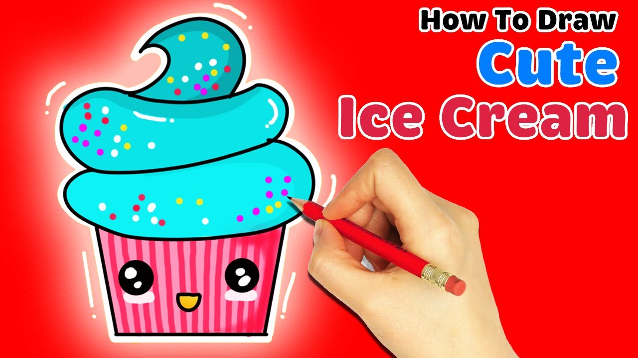 HOW TO DRAW A CUTE ICE CREAM , STEP BY STEP, CM CUTE STUDIO - YouTube