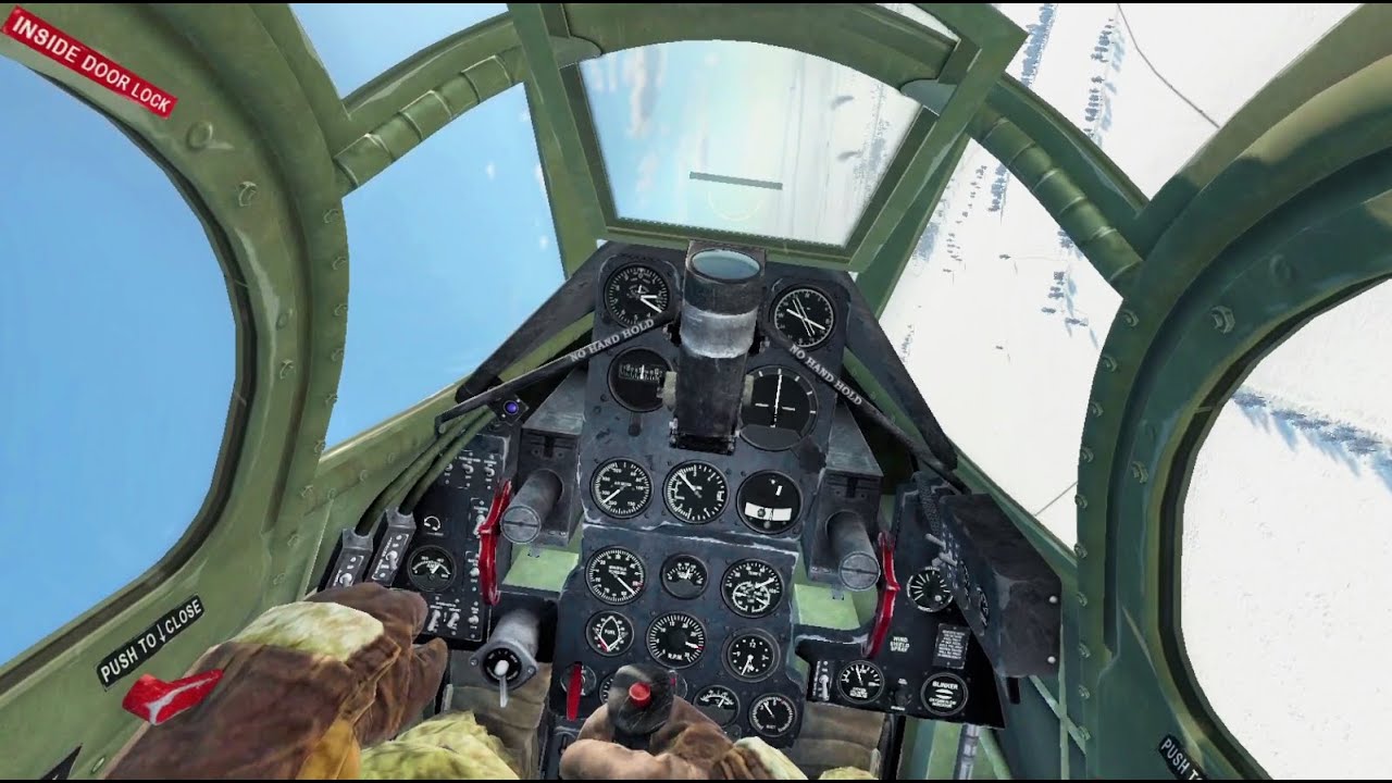Бой на P-39N-0 Airacobra Покрышкина в VR шлеме в War Thunder. СБ режим ...