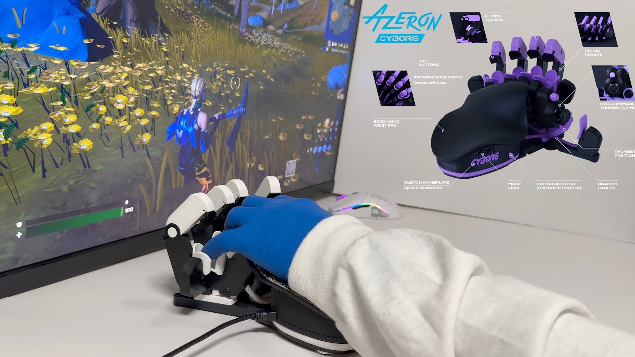 I Gamed With This Gaming Keyboard? – Azeron Cyborg | ASMR - YouTube