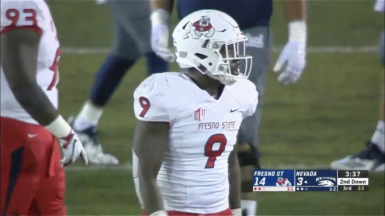 Jeffrey Allison (Fresno State LB #9) Vs. Nevada 2018 - YouTube