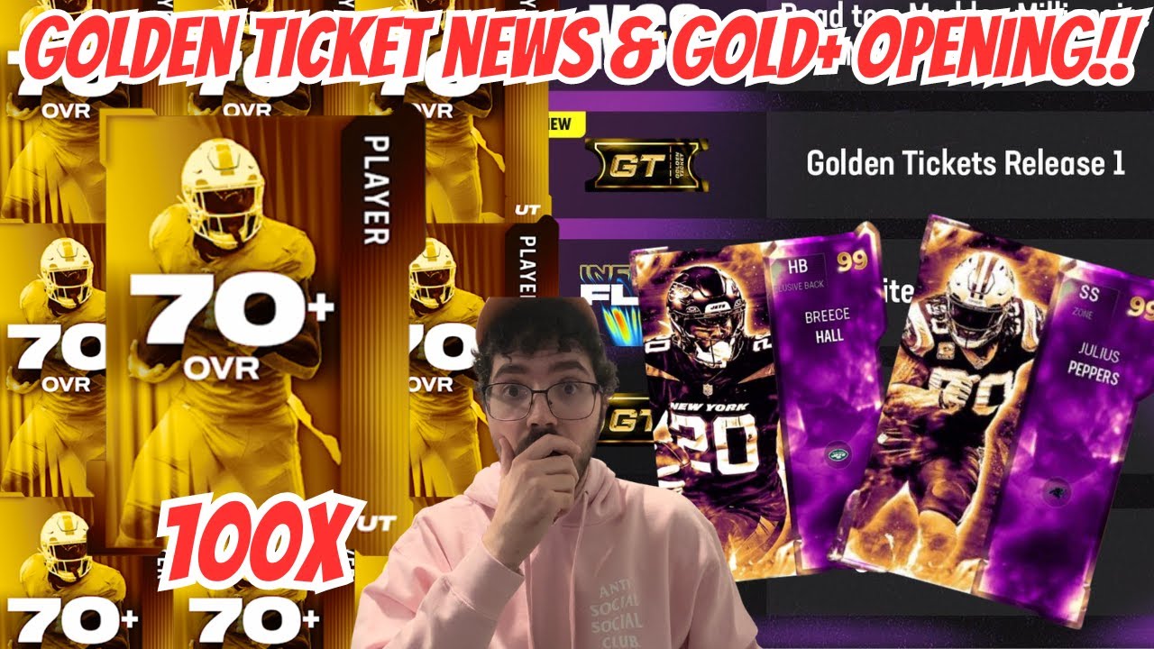GOLDEN TICKET NEWS & GOLD+ PACK OPENING IN MADDEN 24!! - YouTube