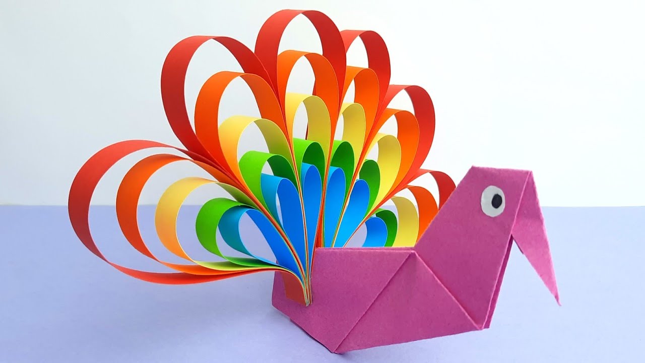 Cute Origami Peacock with Paper | Easy DIY Decoration for Beginners and ...