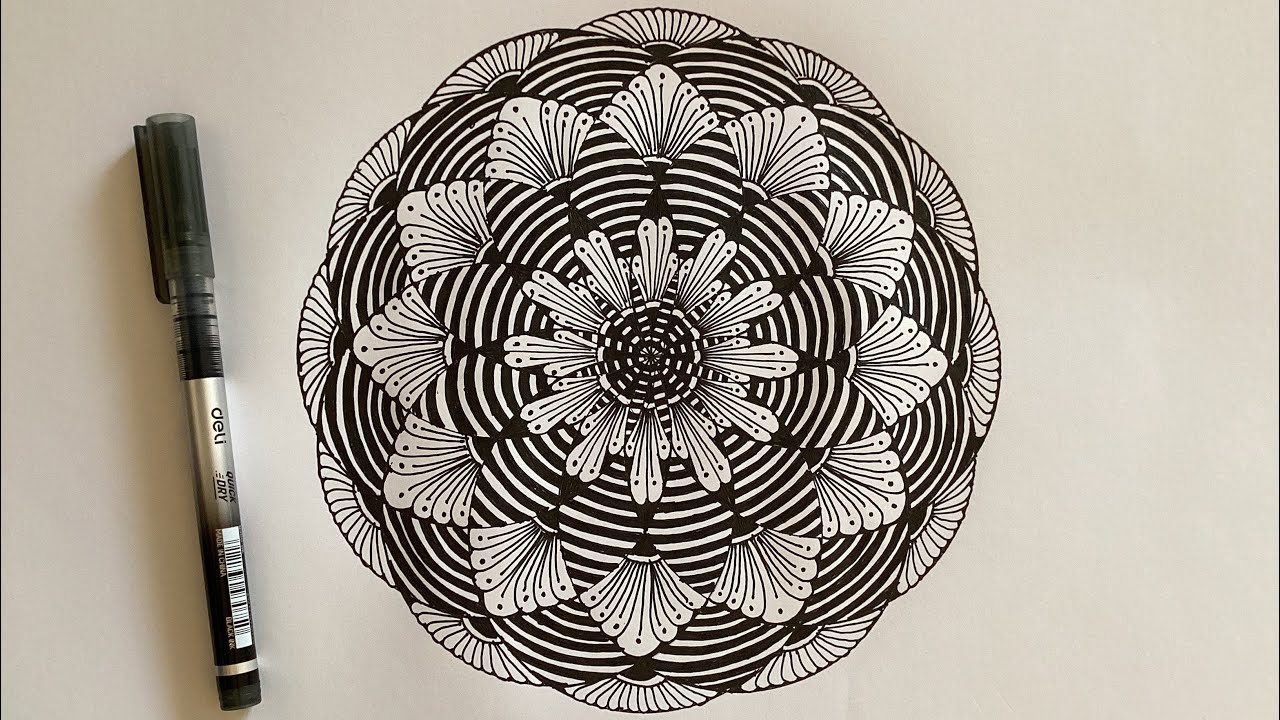 Geometrical Circle Mandala Art || Easy Mandala Art For Beginners ...