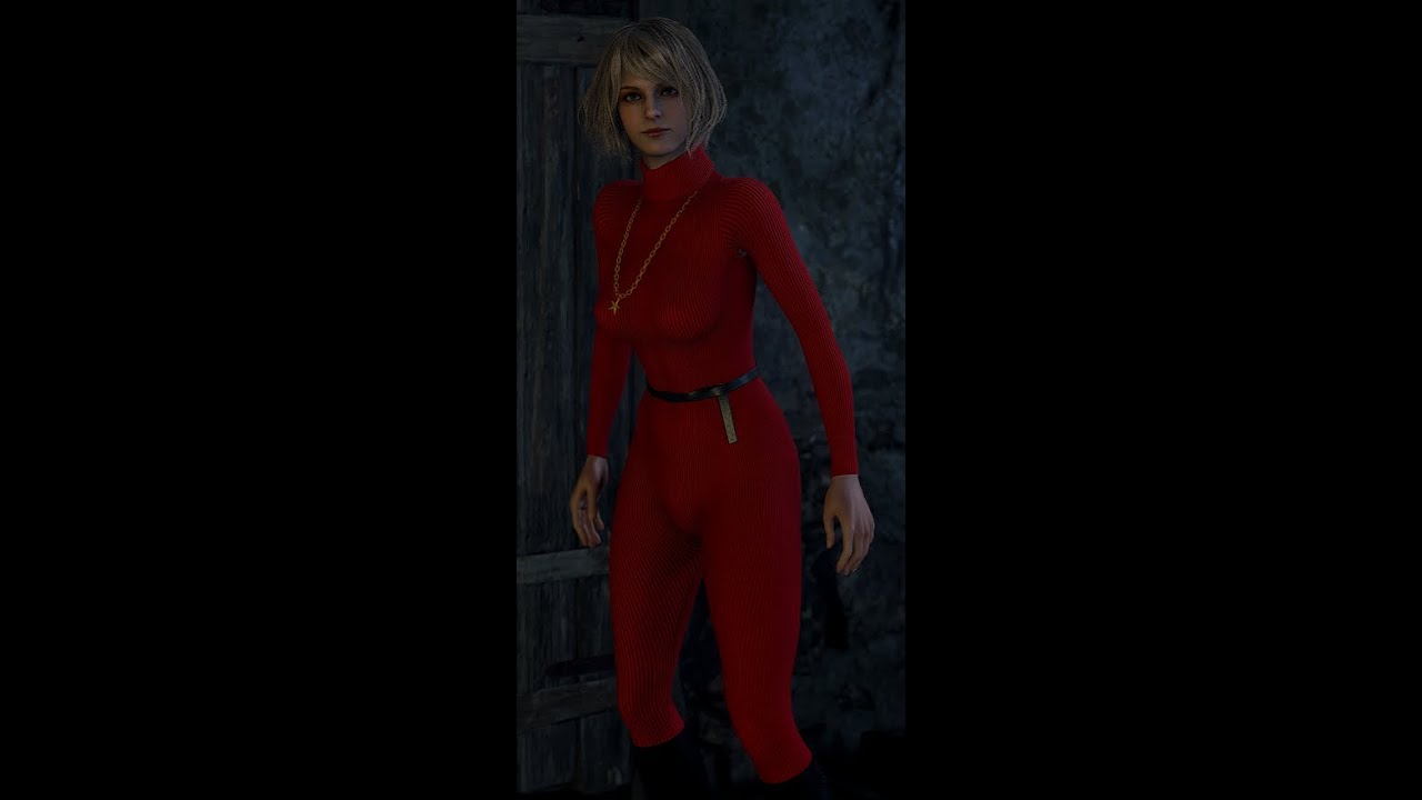 Resident Evil 4 Remake - Ashley Warm Heart Red Outfit - YouTube
