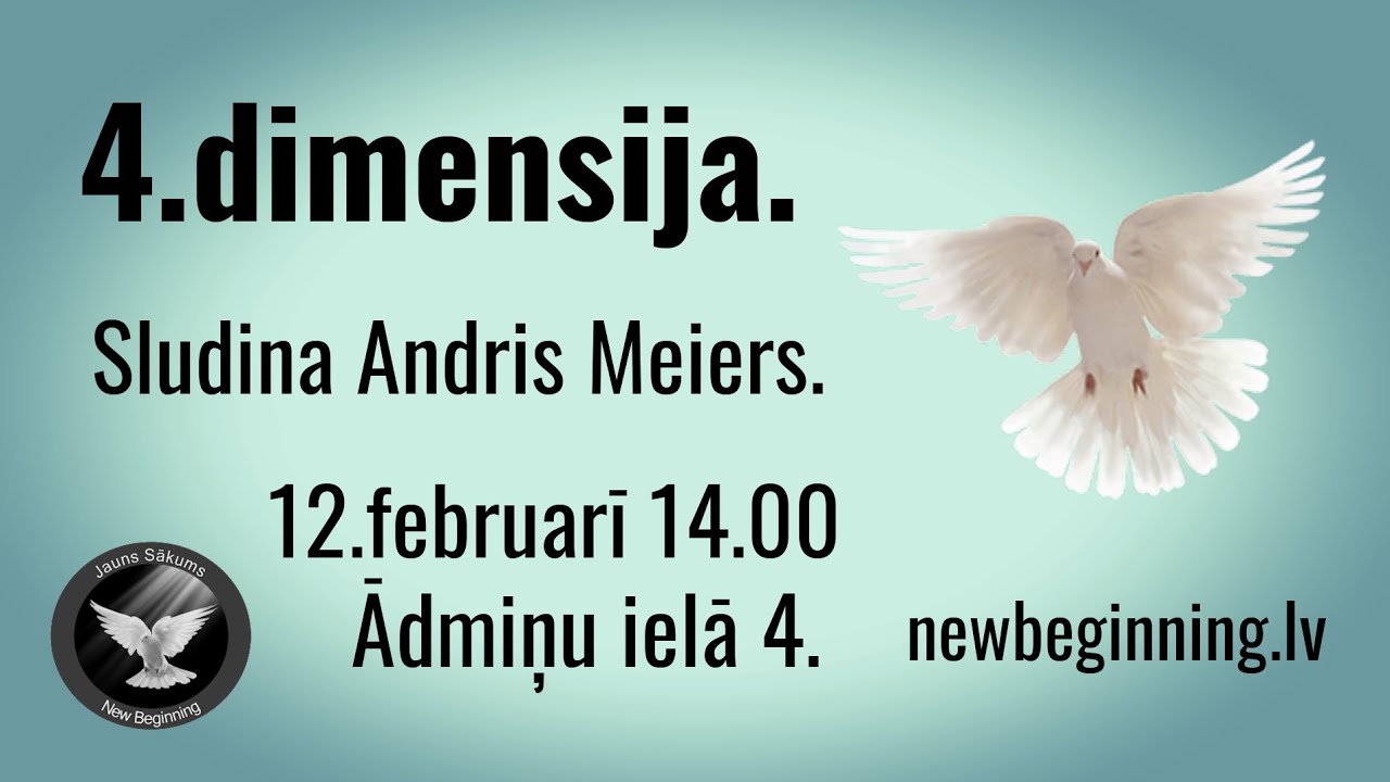 ️Svētdienas dievkalpojuma tēma: '4. dimensija.' Sludina Andris Meiers ...