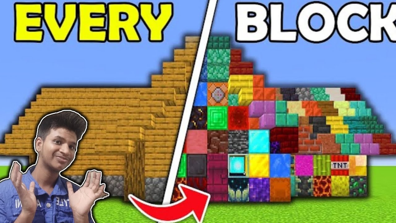 MINECRAFT EVERY BLOCK HOUSE 🏠 - YouTube