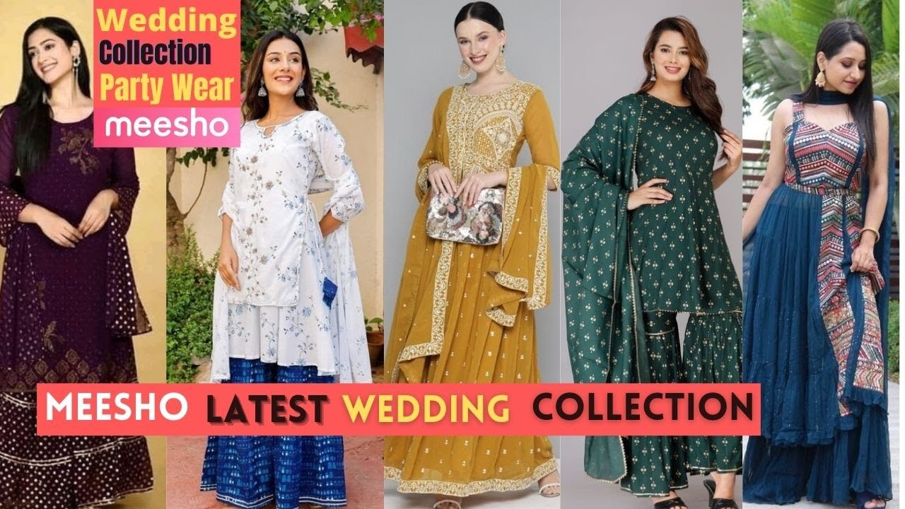 Meesho wedding special kurta Sharara set /Lehenga/Gown/Kurta set ...