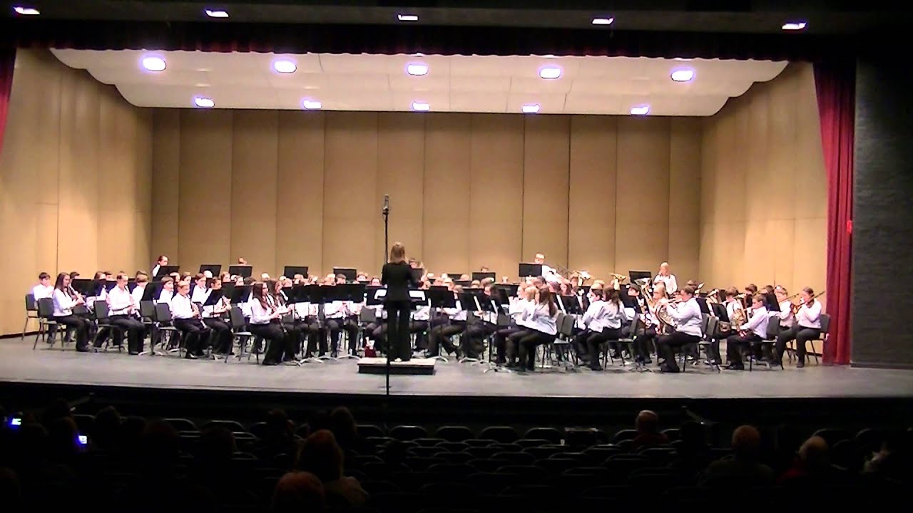 Sarah Banks Middle School 7th Grade Band 3/2/13 Success March - YouTube