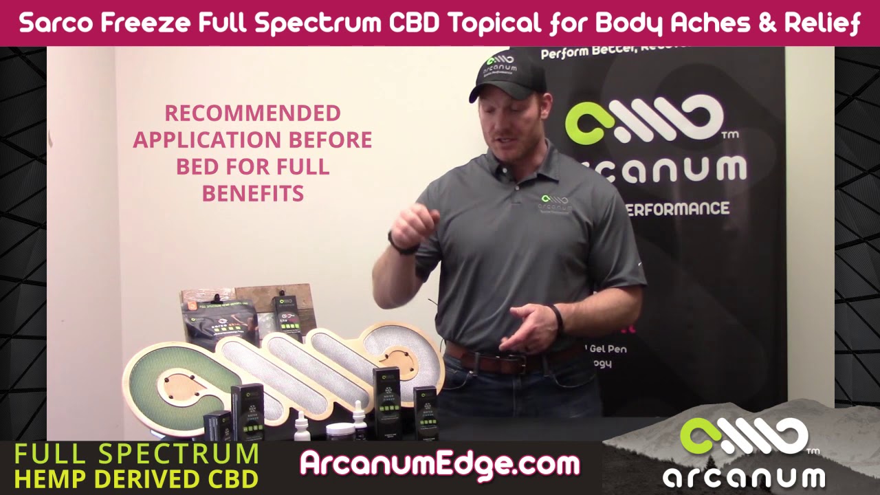Sarco Freeze CBD Topical - CBD Minute - Arcanum Edge - YouTube