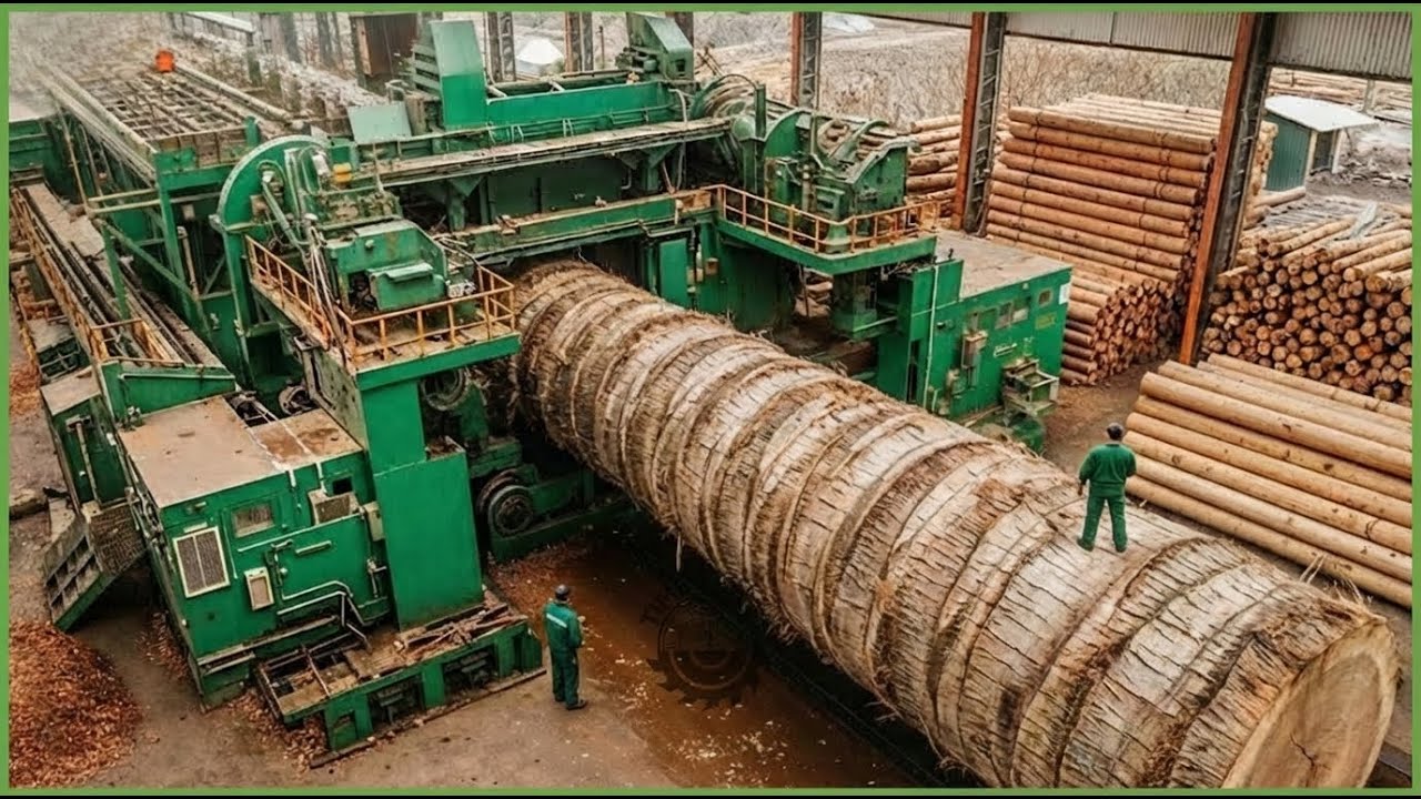 Inside the Largest Wood Sawmill Factory – How Plywood Is Made From Palm ...