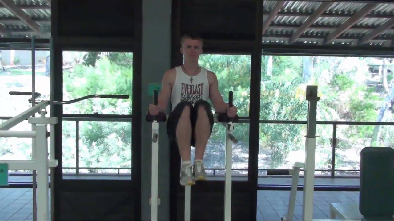 Bent Knee Vertical Bench Leg Raises - YouTube