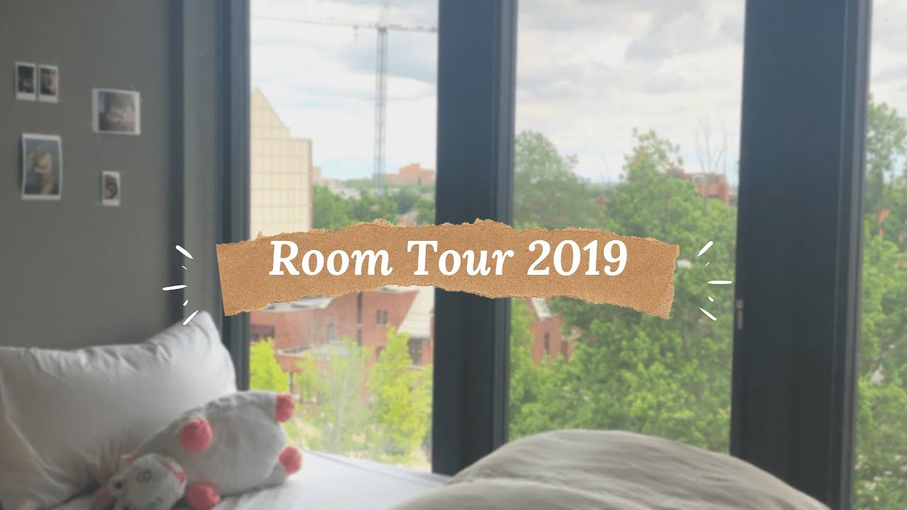 Room Tour 2019 (UIUC) | 🇺🇸在美國留學住的地方 落地窗頂樓房 + diploma frame unboxing ...