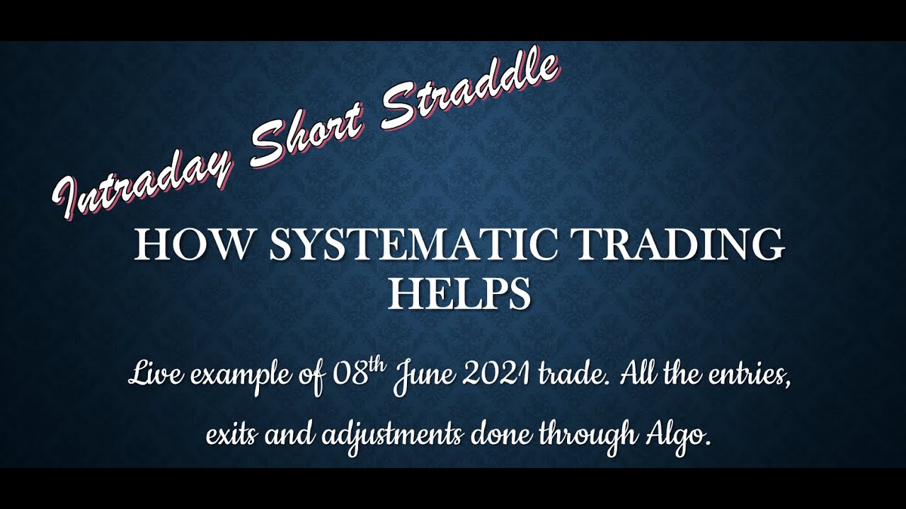 Intraday Short Straddle Algo Live Trades Youtube
