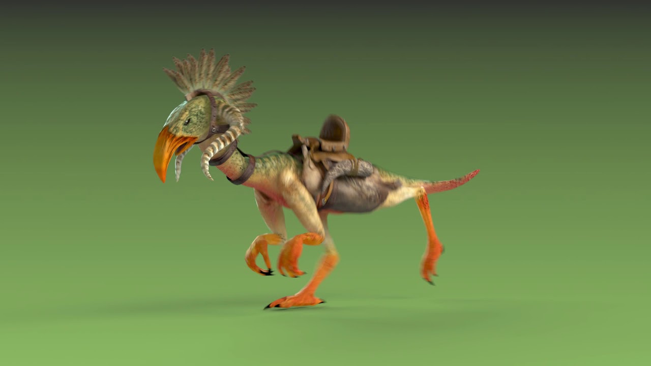 Dino-Bird Run Cycle - YouTube