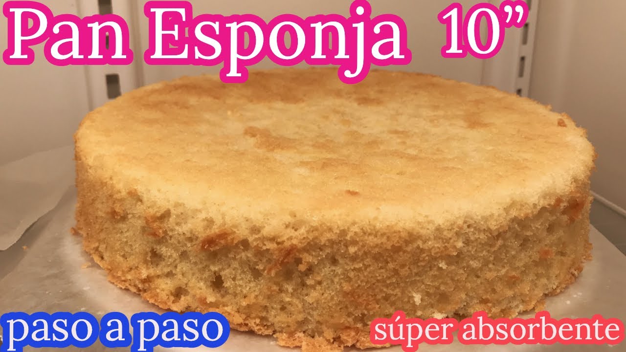 PAN ESPONJA SABOR VAINILLA 10” - YouTube