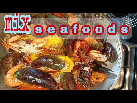 How to cook steam Mixed Seafood/Simple Recipe/beccx tv - YouTube