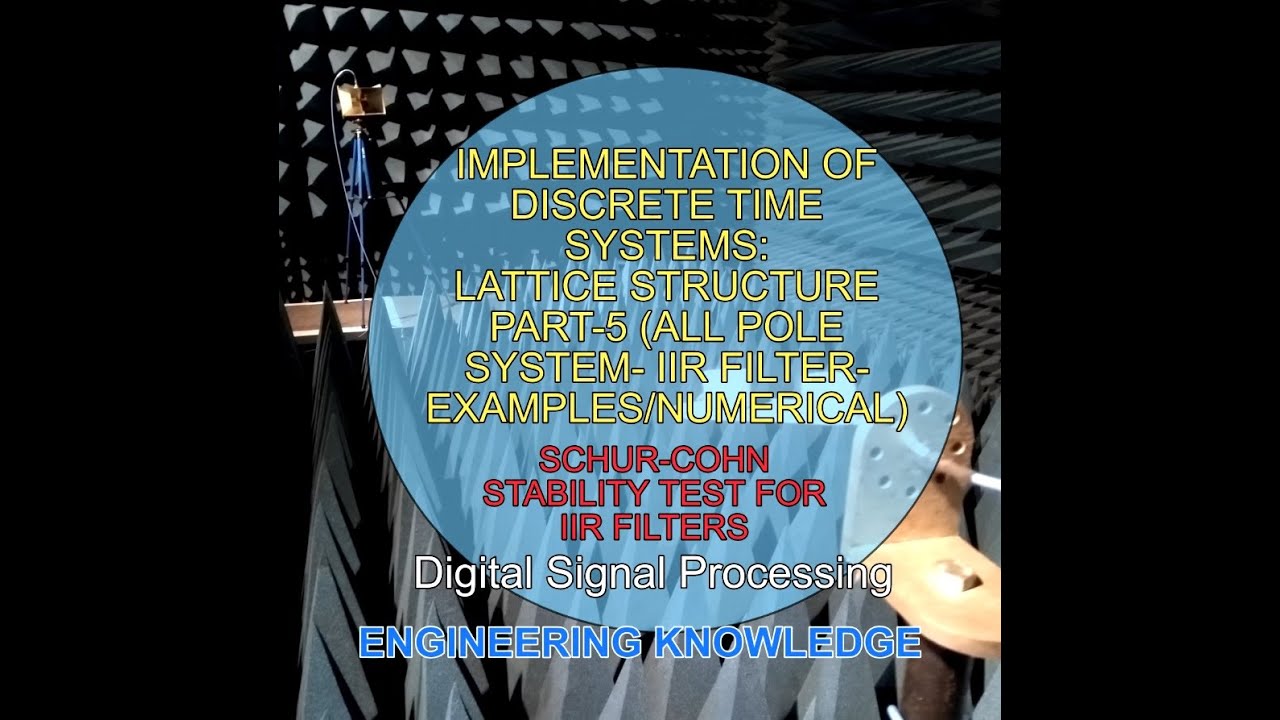 IMPLEMENTATION OF DISCRETE TIME SYSTEMS-LATTICE STRUCTURE & SCHUR COHN ...
