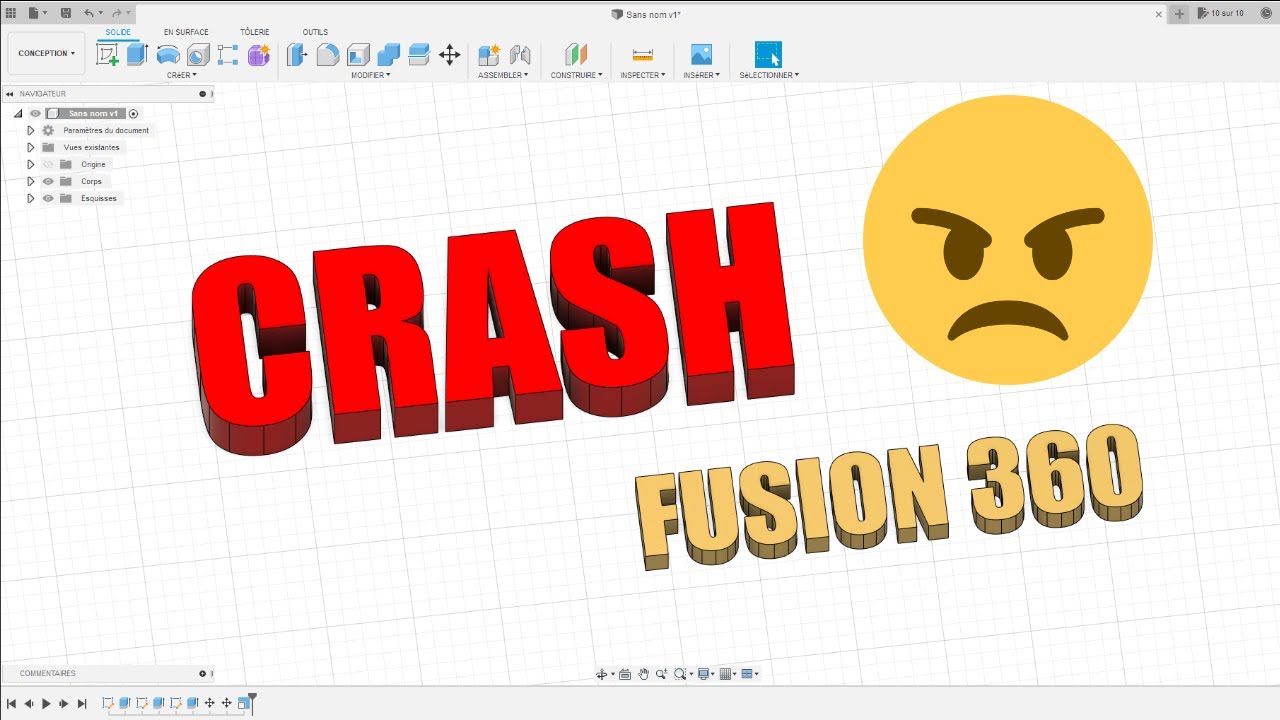 RÉSOUDRE LE CRASH À L'IMPORTATION OU À L'EXPORTATION SUR FUSION 360 ...
