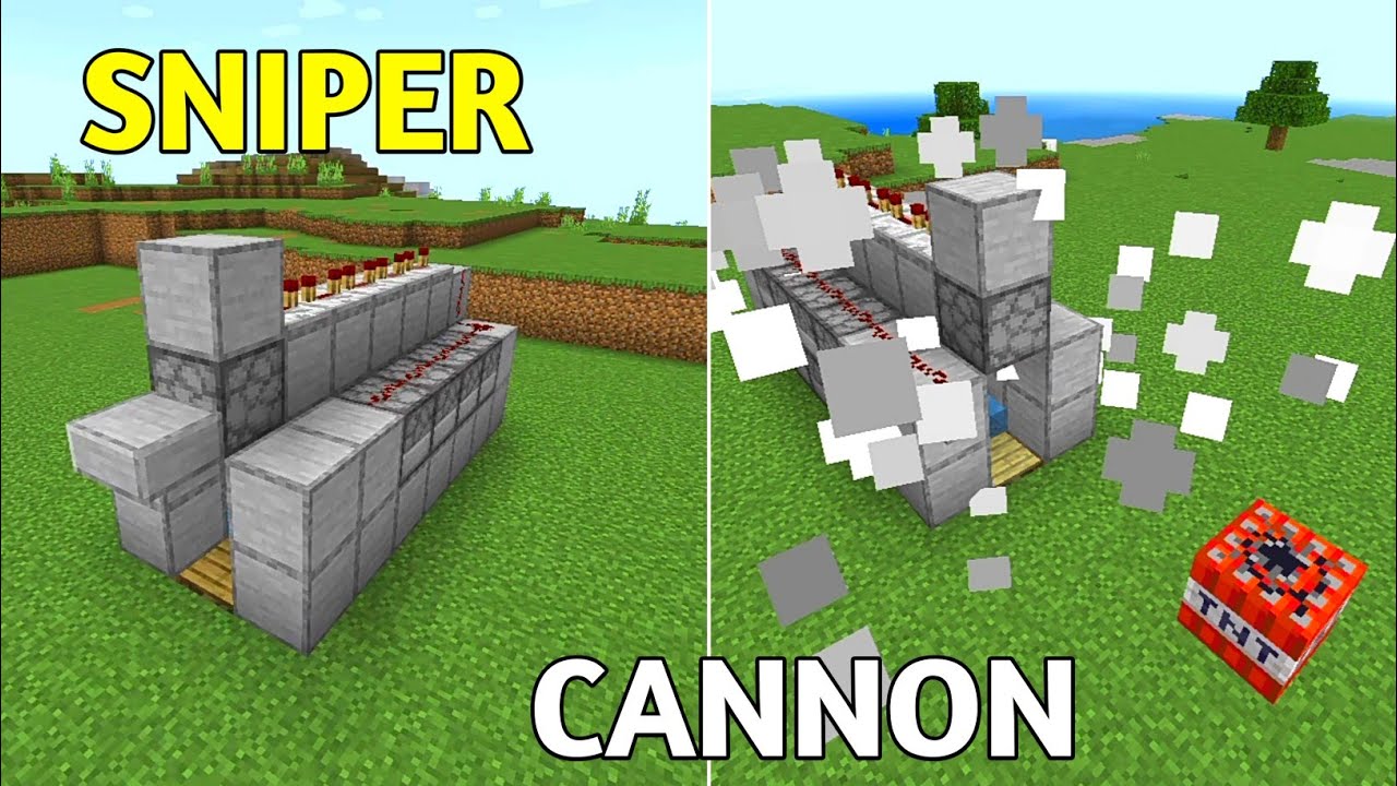 BEST REDSTONE TNT CANNON IN MINECRAFT PE 1.19/ TNT CANNON/MINECRAFT ...