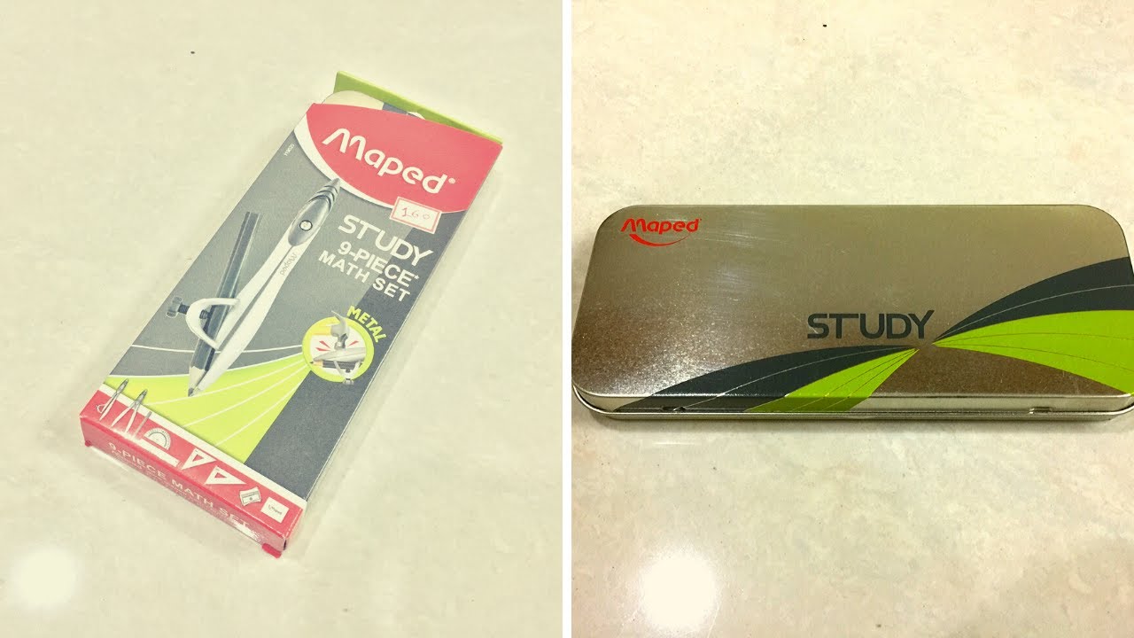 unboxing and review of maped study geometry box જિયોમેટ્રી બોક્સ ...