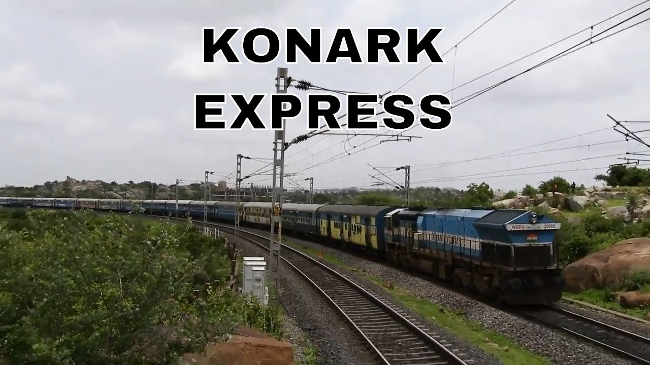 IMPORTED DIESEL LOCO, KONARK EXPRESS with Canadian EMD WDP4 20005 ...
