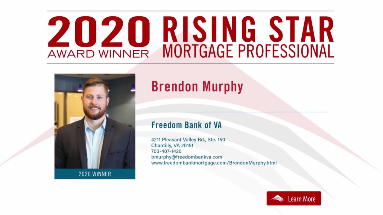 2020 Rising Star Mortgage Professional Brendon Murphy - YouTube