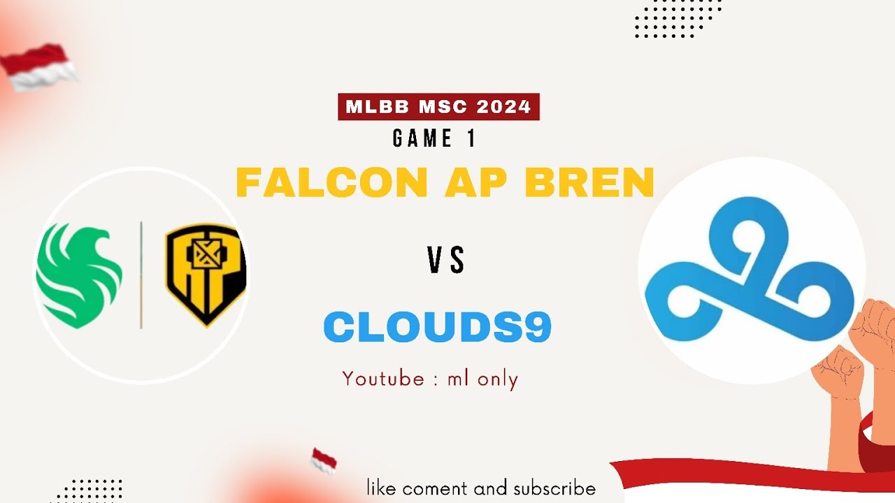 FALCON AP BREN VS CLOUDS GAME 1 MLBB MSC 2024 - YouTube