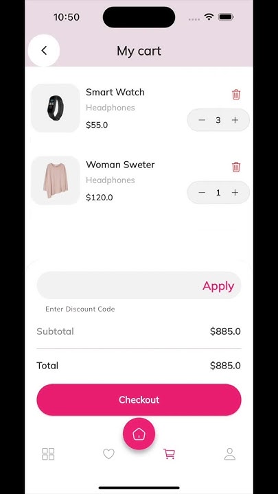 E-Commerce App Complete UI Design With Flutter | Part 3 Favourite ...