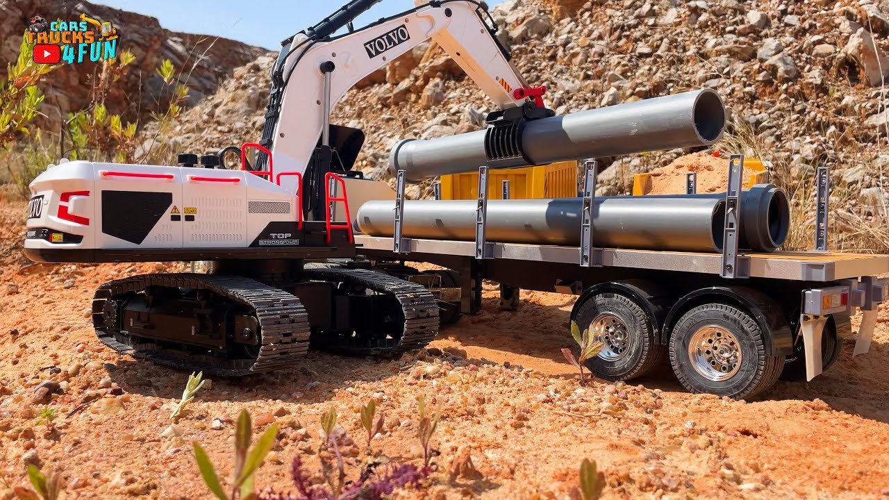 Rc Construction Models Building A Dam With Pipes | PART 2 | Huina ...