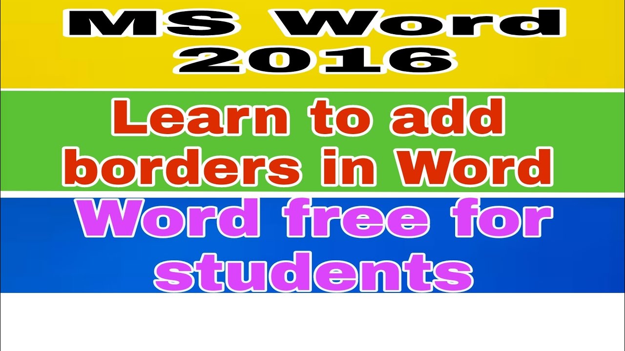 Microsoft Word Borders Word Office Online Add Border To Word Document Microsoft Word Borders Word Office Online Add Border To Word Document