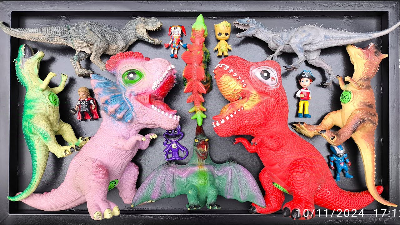 Big T-Rex, Dilophosaurus, Pterodactyl, Iron Patriot, Paw Patrol ...