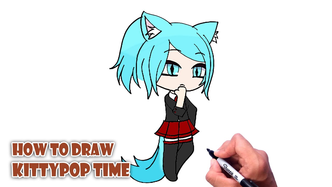 How to Draw Kittypop Time from Gacha Tubers - YouTube