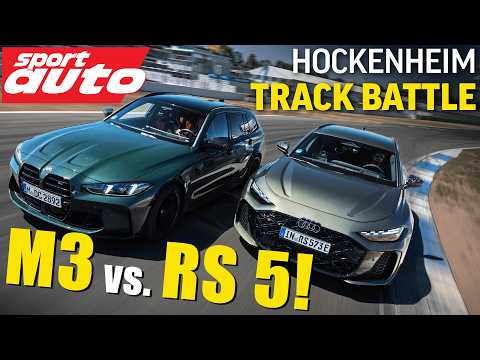 BMW M3 Touring vs Audi RS 5 Avant | HOT LAPS Hockenheimring GP | sport auto Track Battle
