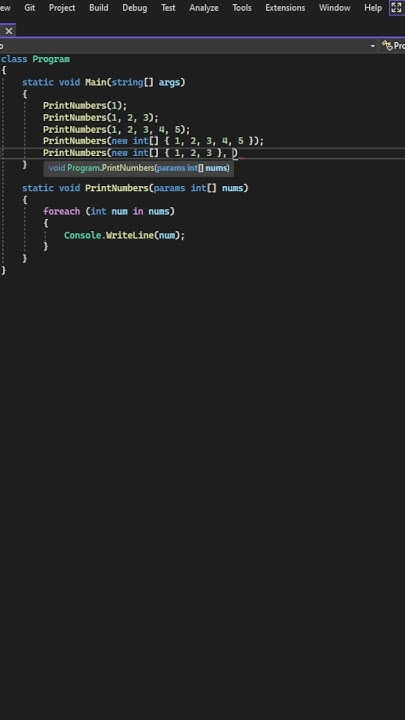 How to use 'params' in C# #coding #csharp - YouTube