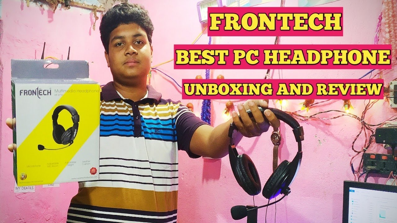 FRONTECH HEADPHONE WITH MIC UNBOXING AND REVIEW 😍😍😍 - YouTube