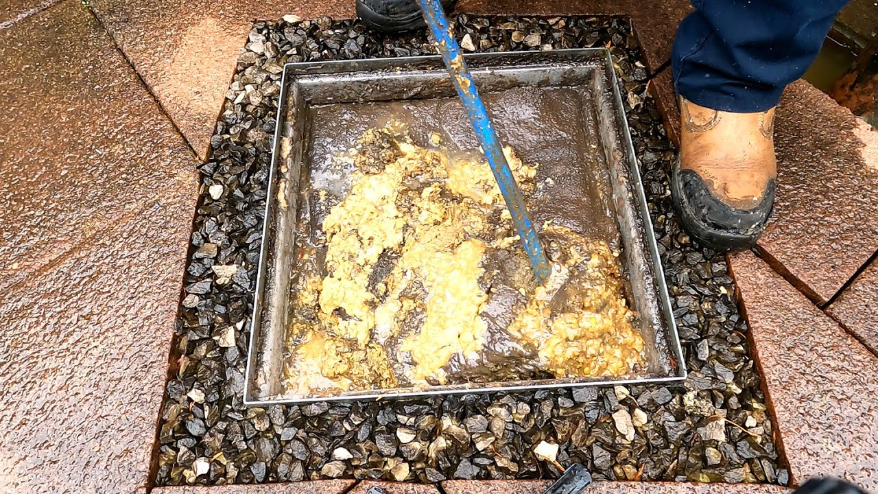 Solid Sewage Manhole Unblock! It's no match for Jetter 1 & 2 - YouTube