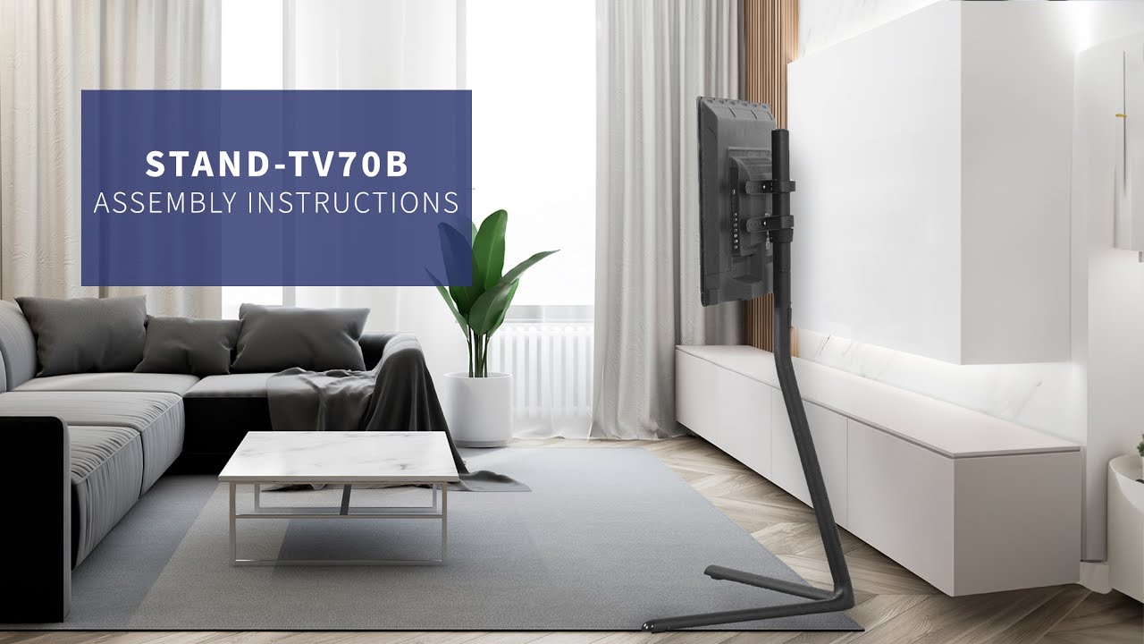 STAND-TV70B V-Base Studio TV Stand for 49" to 70" TVs Assembly by VIVO ...