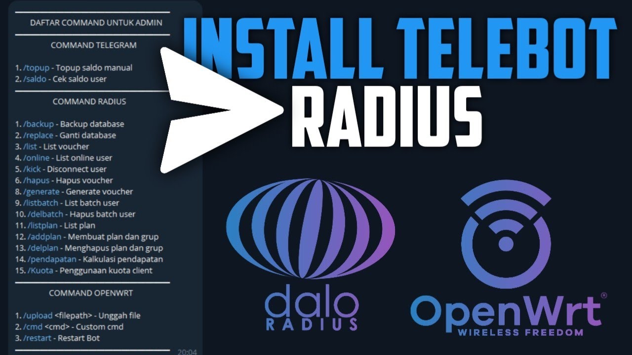 Cara Install TeleBot Radius Di Openwrt - YouTube