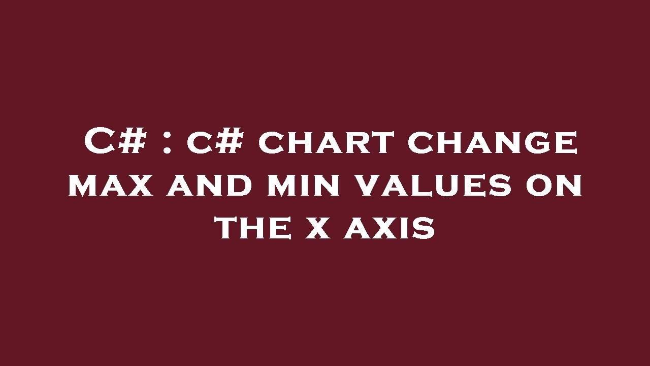 C# : c# chart change max and min values on the x axis - YouTube