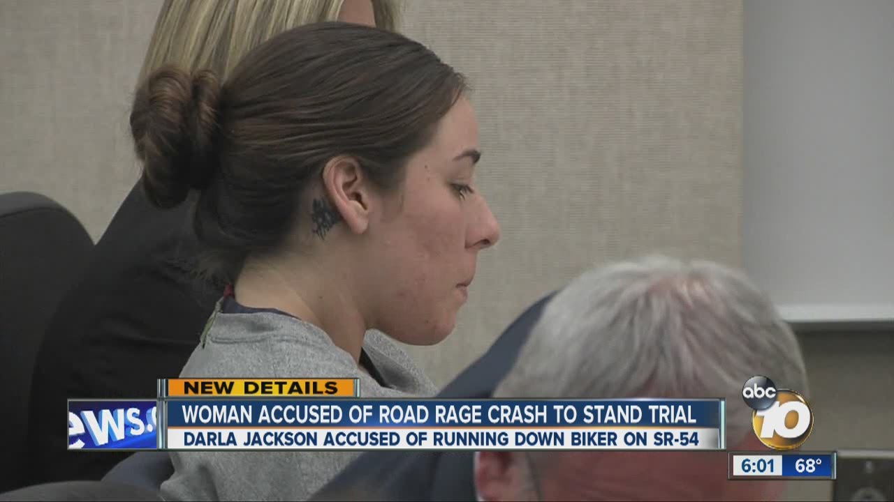 Woman accused of road rage crash to stand trial - YouTube
