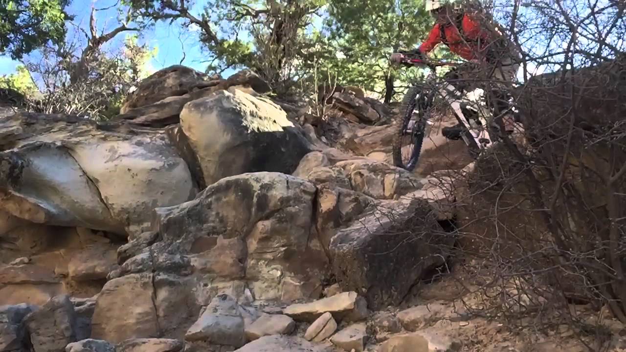 MTB Ribbon Trail, Grand Junction, Waterfall Section Slow Motion - YouTube
