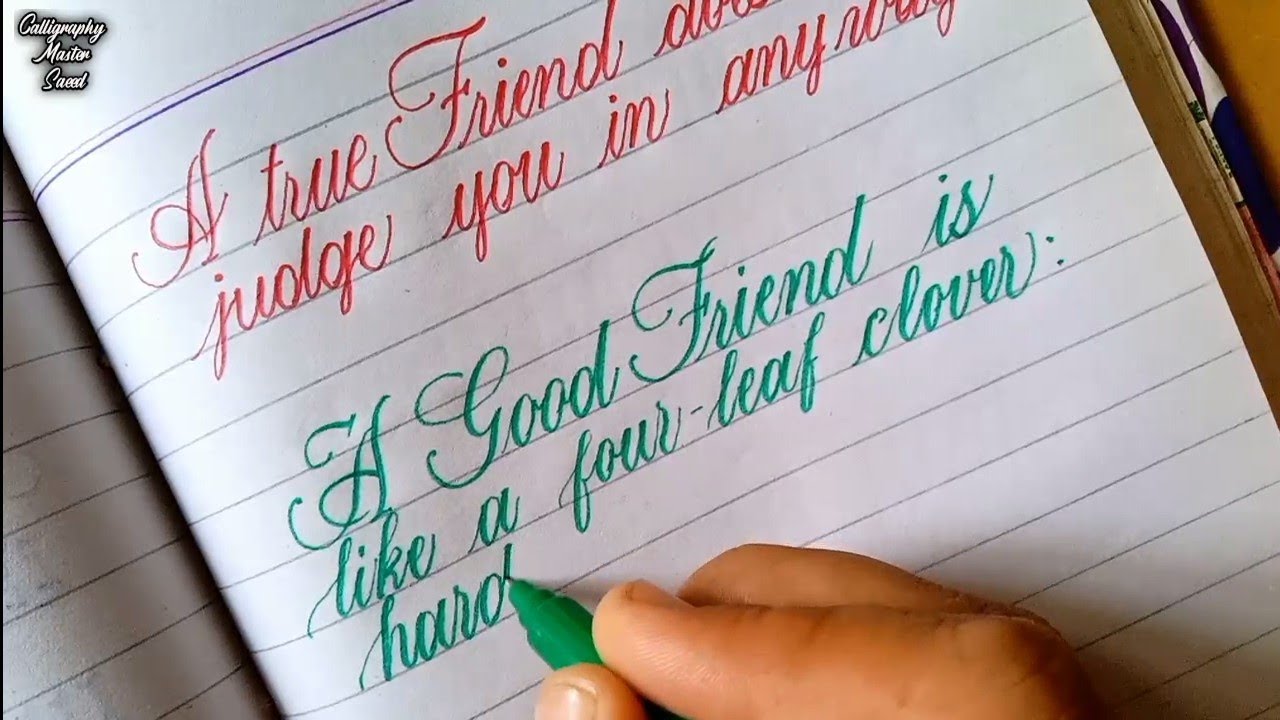 Real Quotes in Beautiful Cursive Writing - YouTube