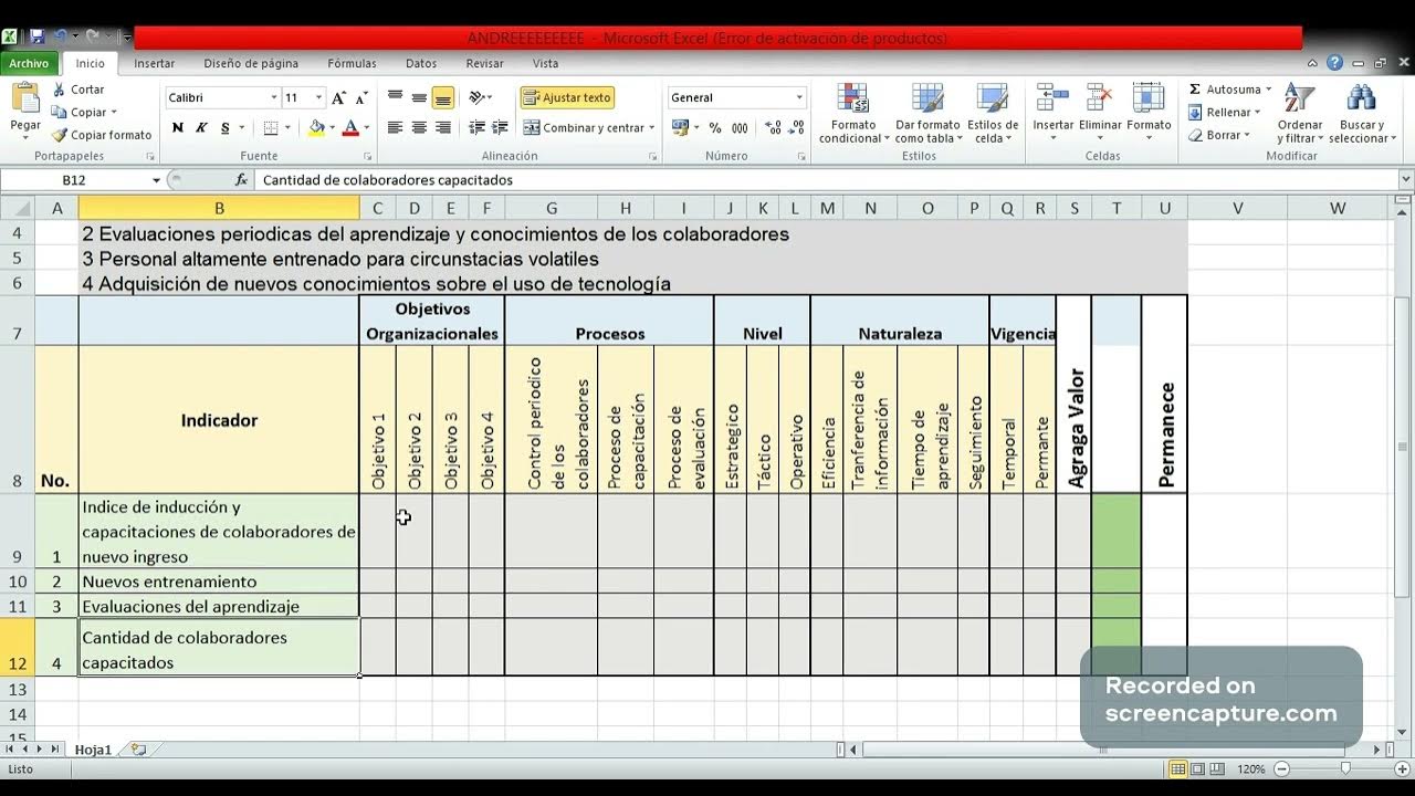 Matriz de evaluación de indicadores - Gestión de indicadores - YouTube