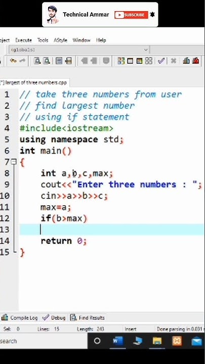 #43 C++ Program to Find Largest of Three Numbers | C++ Tutorials | C++ ...