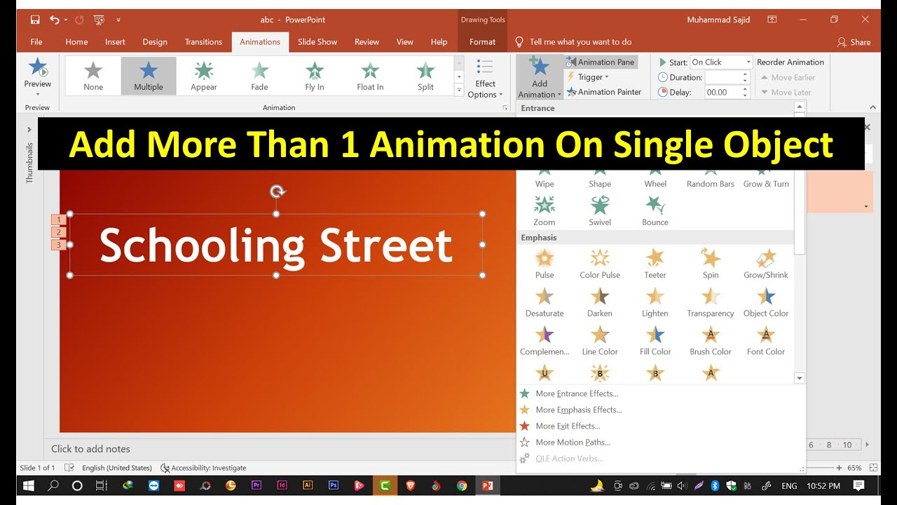 Make Animated PowerPoint Slide How To Add More Than 1 Animation On Make Animated PowerPoint Slide How To Add More Than 1 Animation On